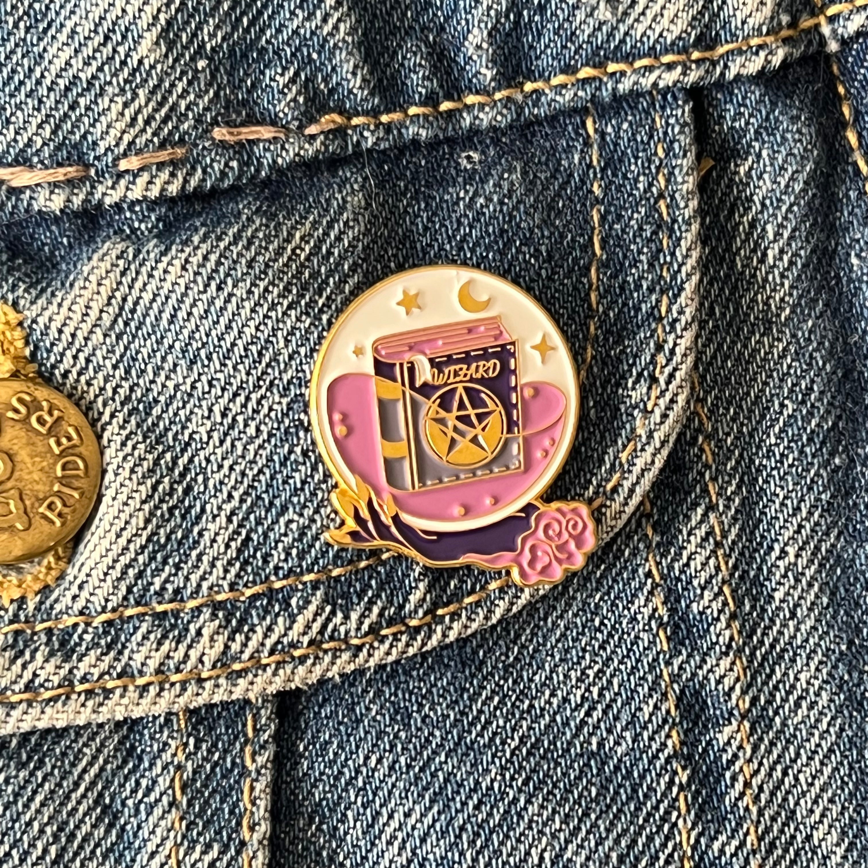 Wizard Spell Book Enamel Pin – Cast Spells